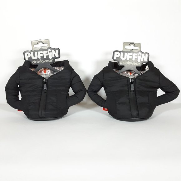 Puffin Drinkwear | Kitchen | Puffin Drinkwear The Puffy Set Of 2 Black ...